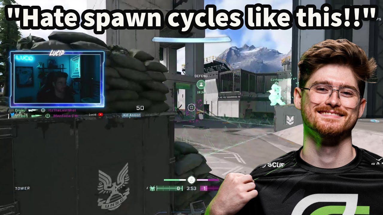 OpTic Lucid Gets Frustrated At Broken Halo Infinite Spawns!! - YouTube