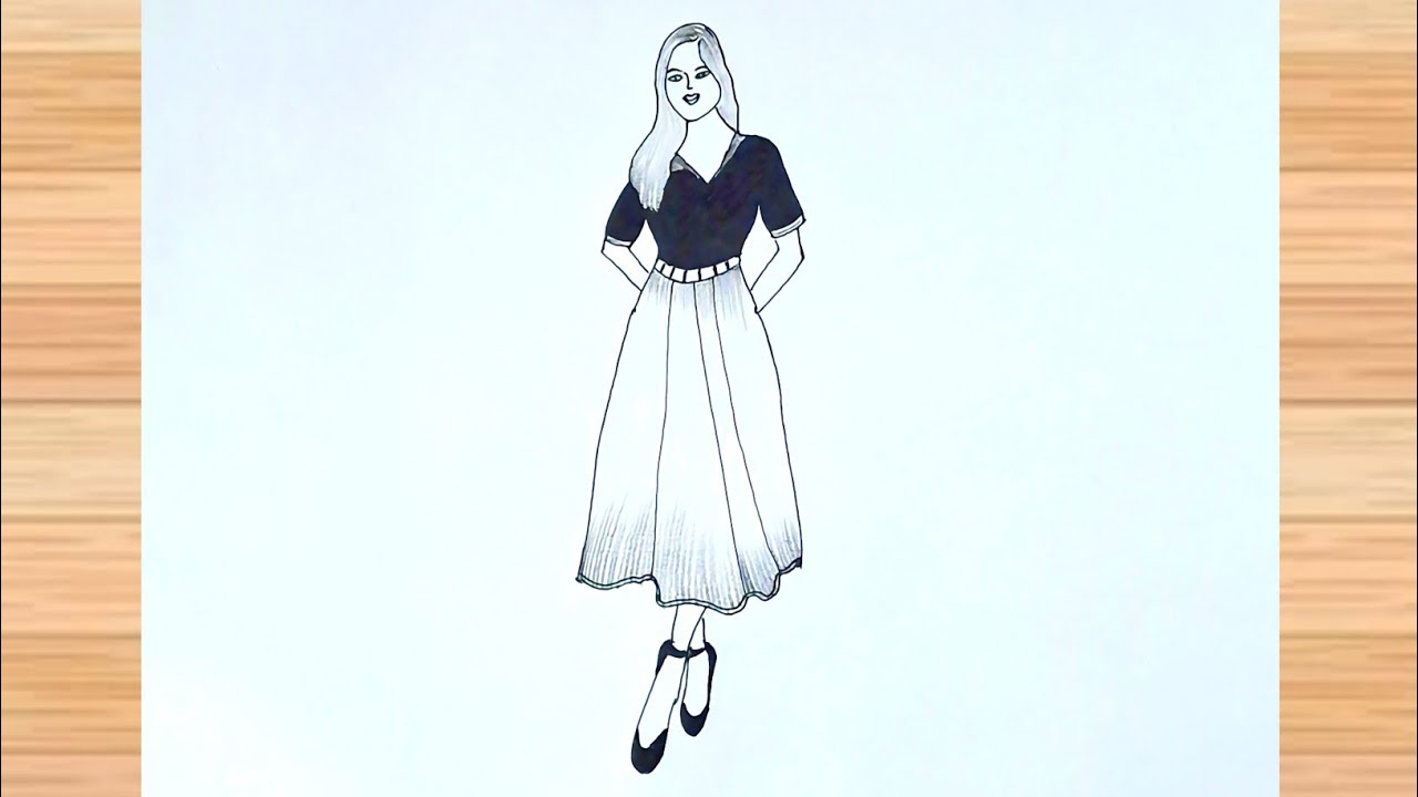 Very easy Girl drawing with pencil || How to draw a Girl step by Step ...