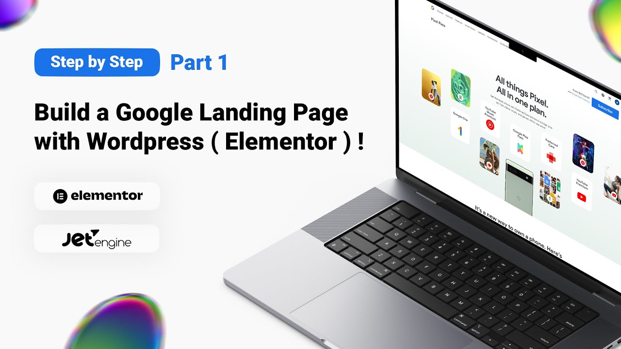 Build a Google landing page with Elementor Part 1 - YouTube