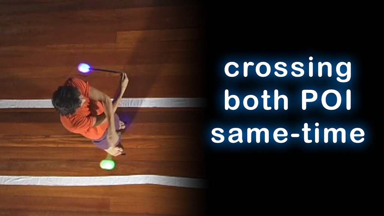 Beginner Poi Spinning Lesson: Crossing Poi Same Time - YouTube