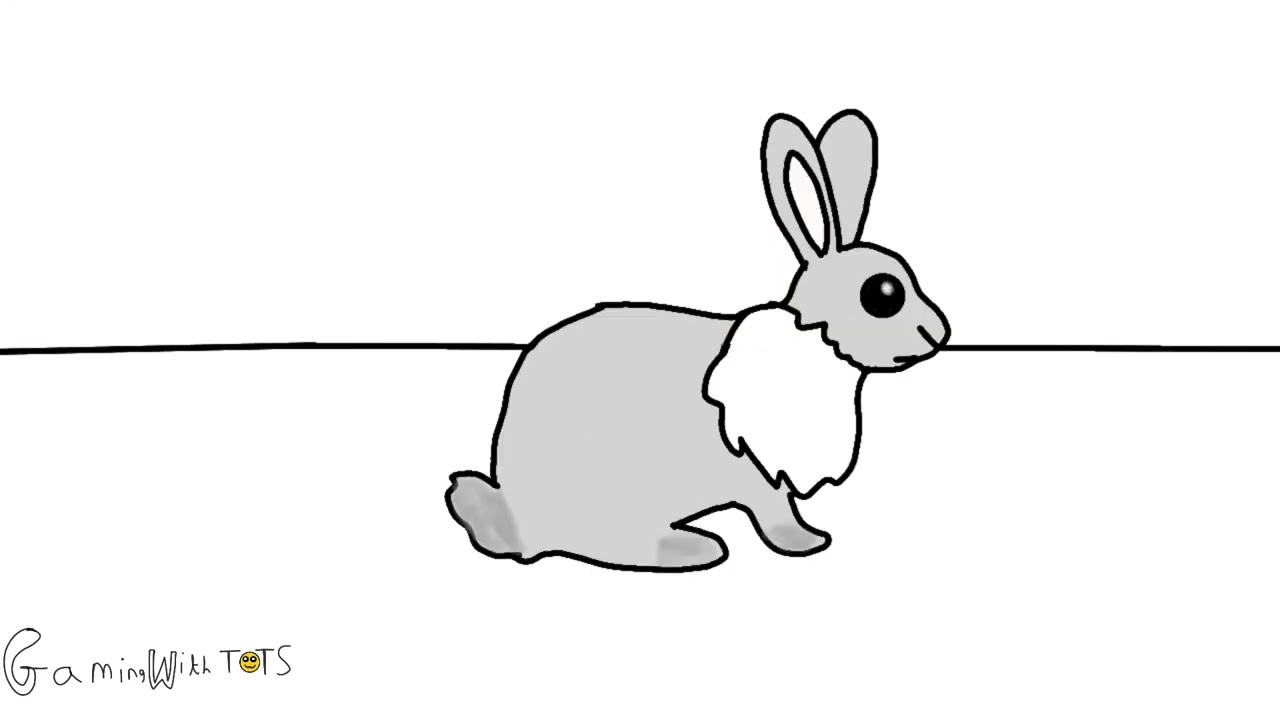 rabbit walking animation - YouTube