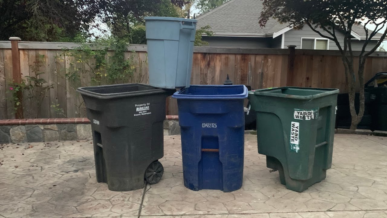 Cart up date I got 5 new garbage cans - YouTube