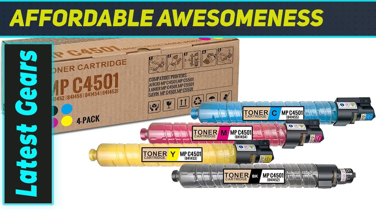 Best MP C4501 Toner 4-Pack: High Yield for Ricoh, Lanier, Savin - YouTube