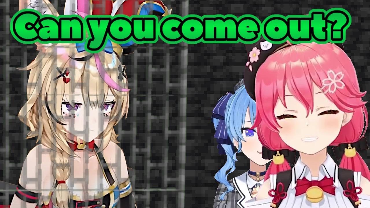 Miko Locks up Polka in Minecraft Twice【ENG Sub】【Shiranui Flare/Sakura ...