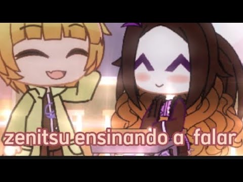 Zenitsu ensinando a Nezuko falar/ demons slayer,gacha club, gacha VR ...