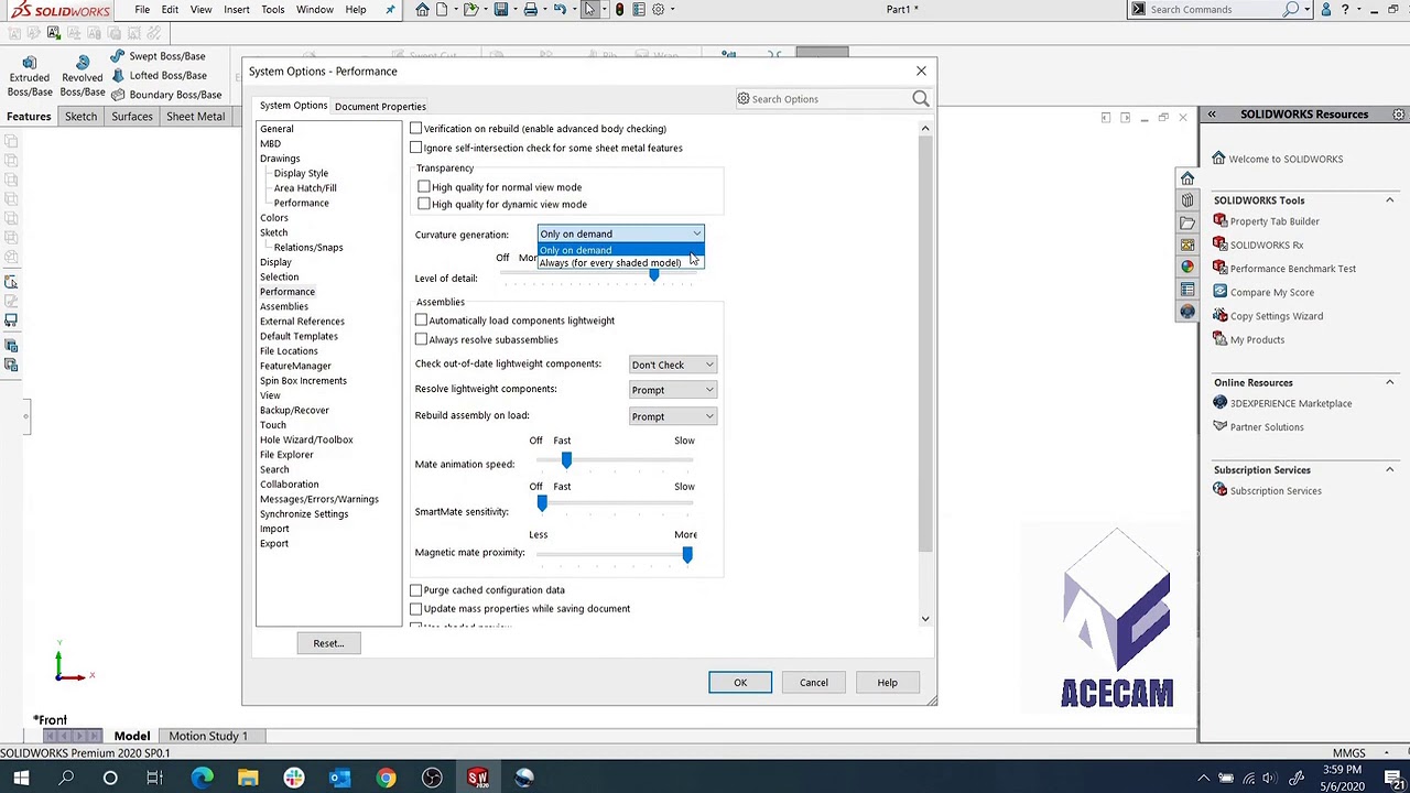 SolidWorks| Maximize SolidWorks Performance. - YouTube