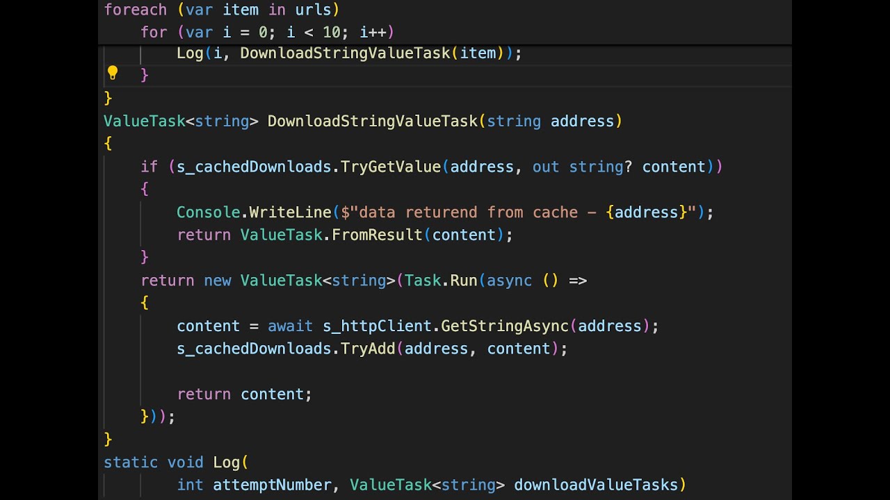c# tpl ValueTask vs Task - YouTube