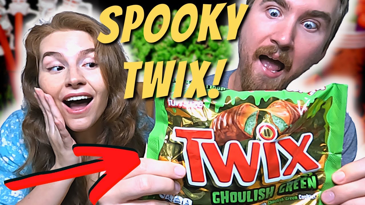 We HAD TO TRY the Ghoulish Green Halloween Twix! - YouTube
