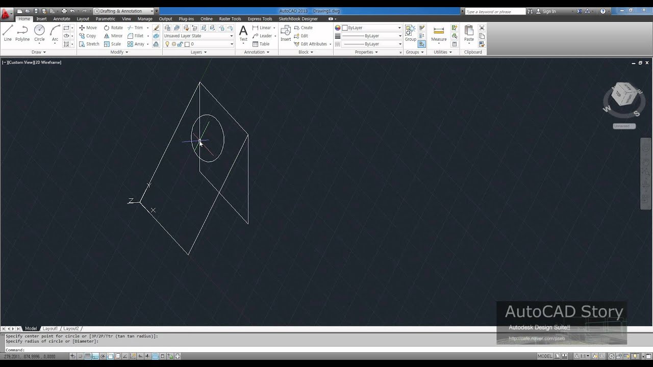 AutoCAD Region 예제-http://cafe.naver.com/pseb - YouTube