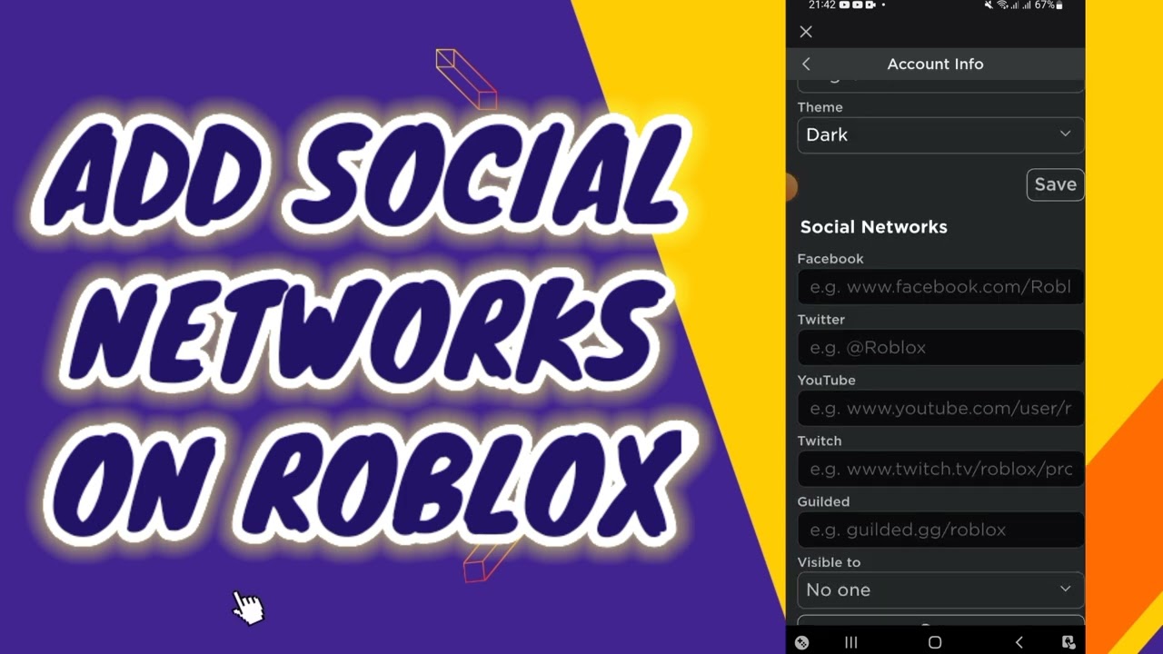 How To Add and Link Social Networks on Your Account On Roblox - YouTube
