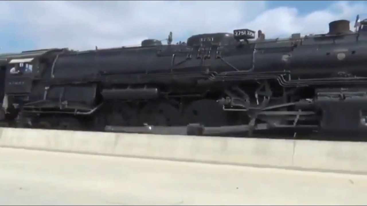 Steam engine cruising at 60 MPH - YouTube