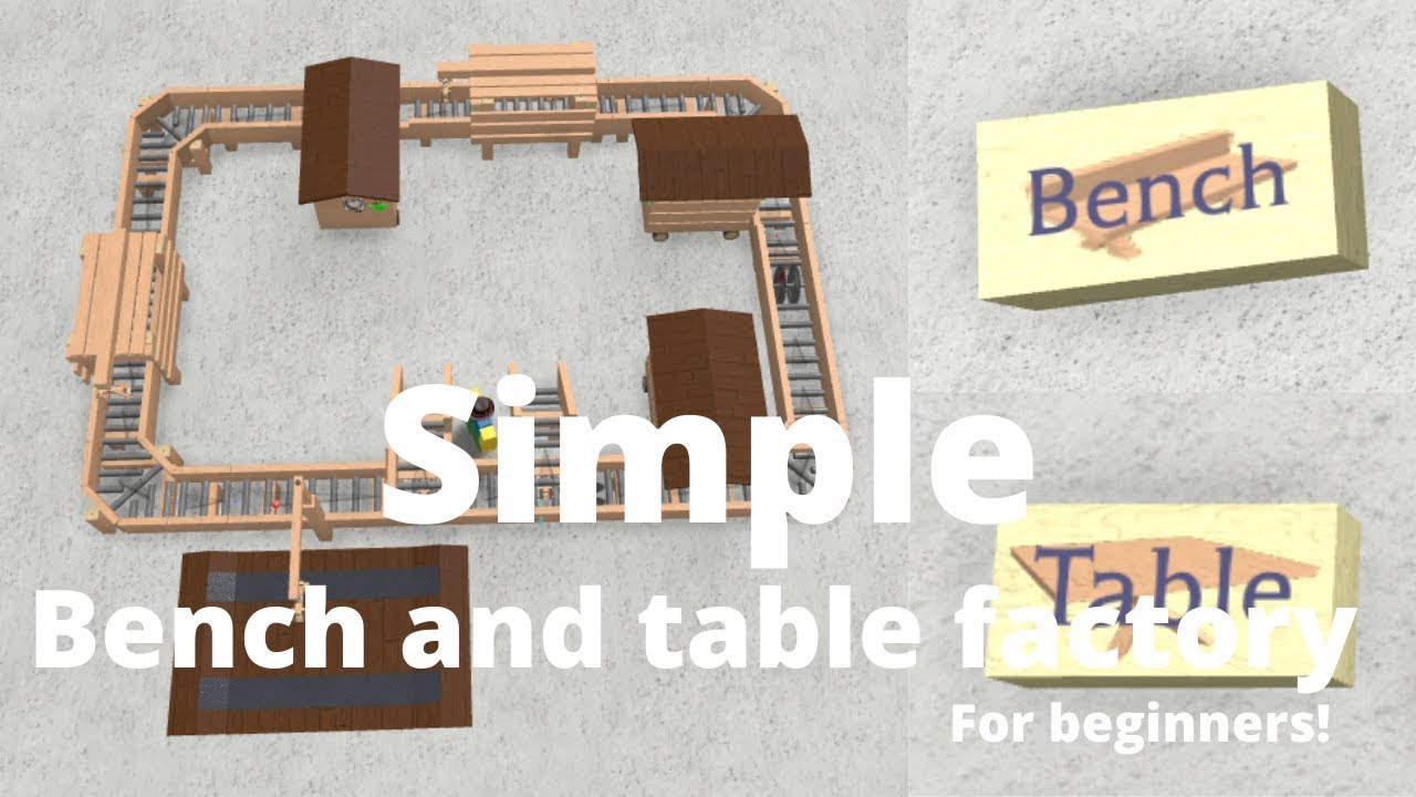 Simple Bench and Table Factory for Beginners | Roblox Factory Town ...