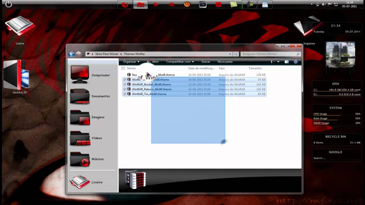 Baixando e Instalando Skins Para Winrar - YouTube