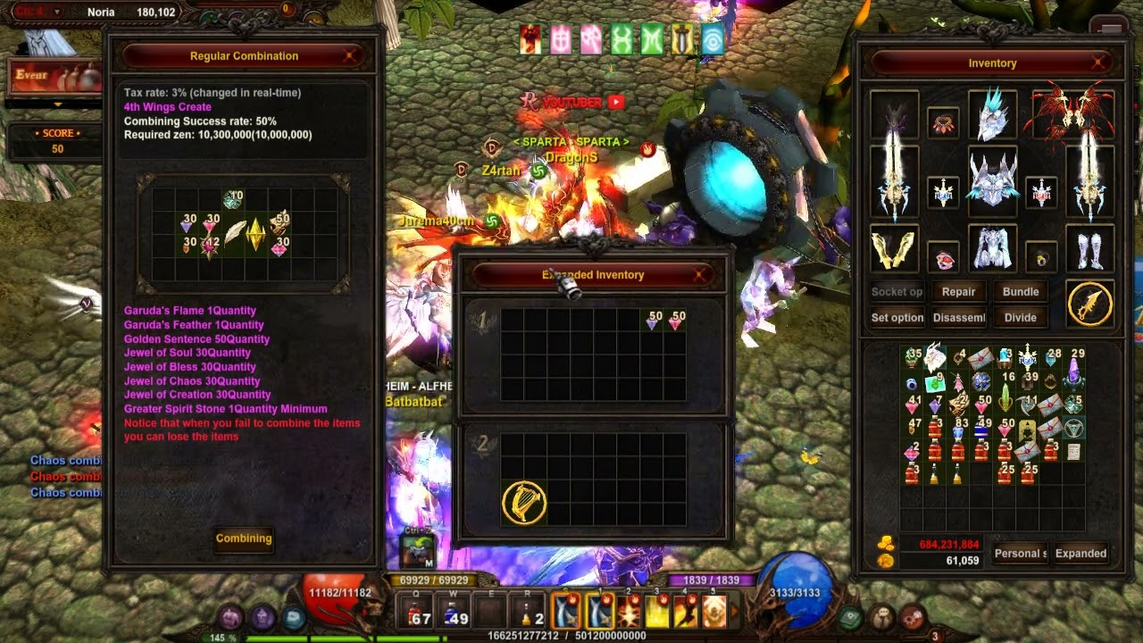 MU Online Season 17 - Chế Tạo Wing 4 Server RealMU - YouTube