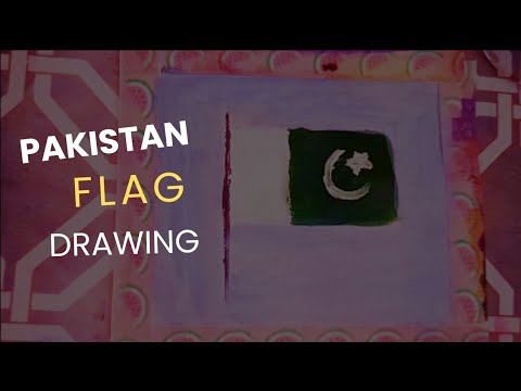 How to Draw Pakistan Flag For Kids Easy/ Pakistan Flag Drawing/ # ...
