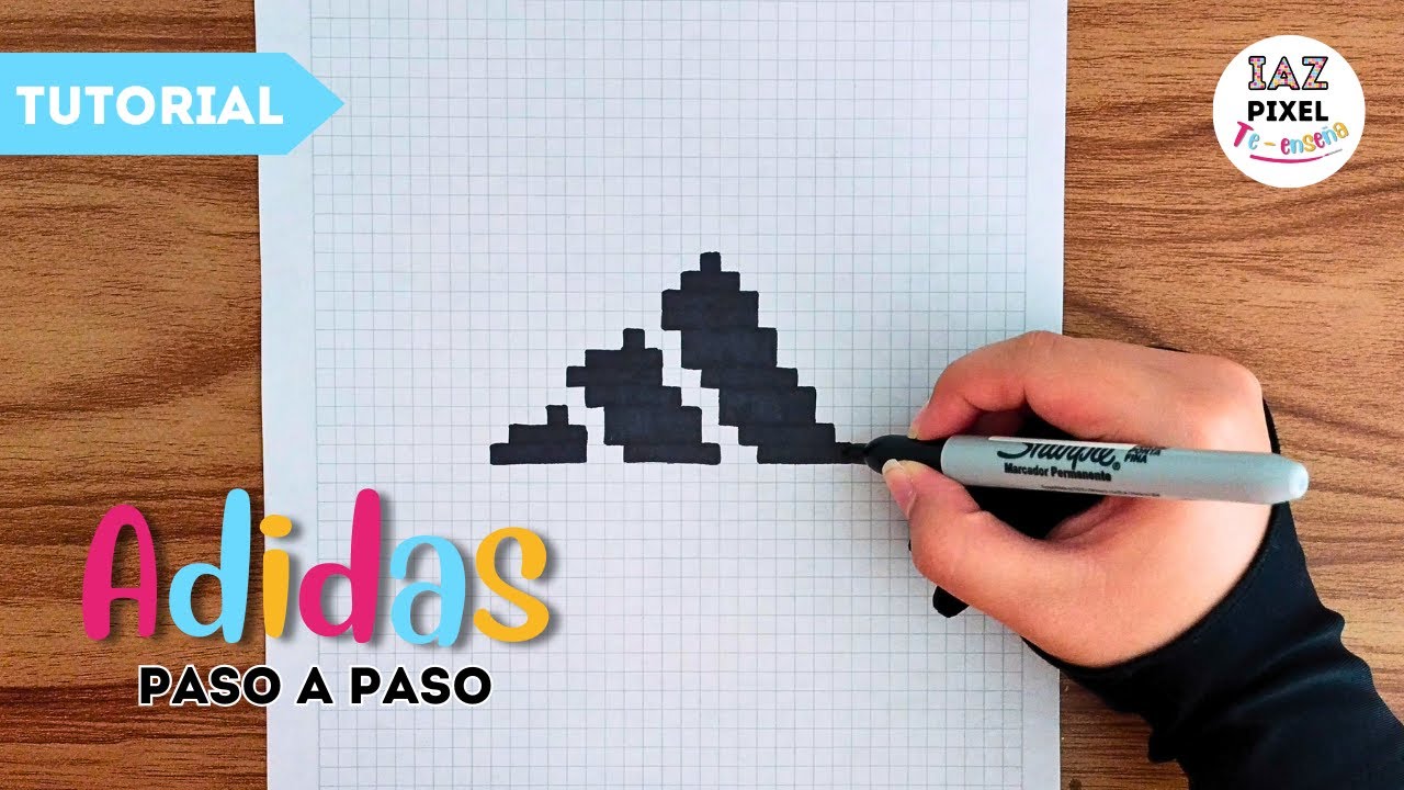 Como pintar el logo de ADIDAS en PIXEL ART – Tutorial paso a paso # ...