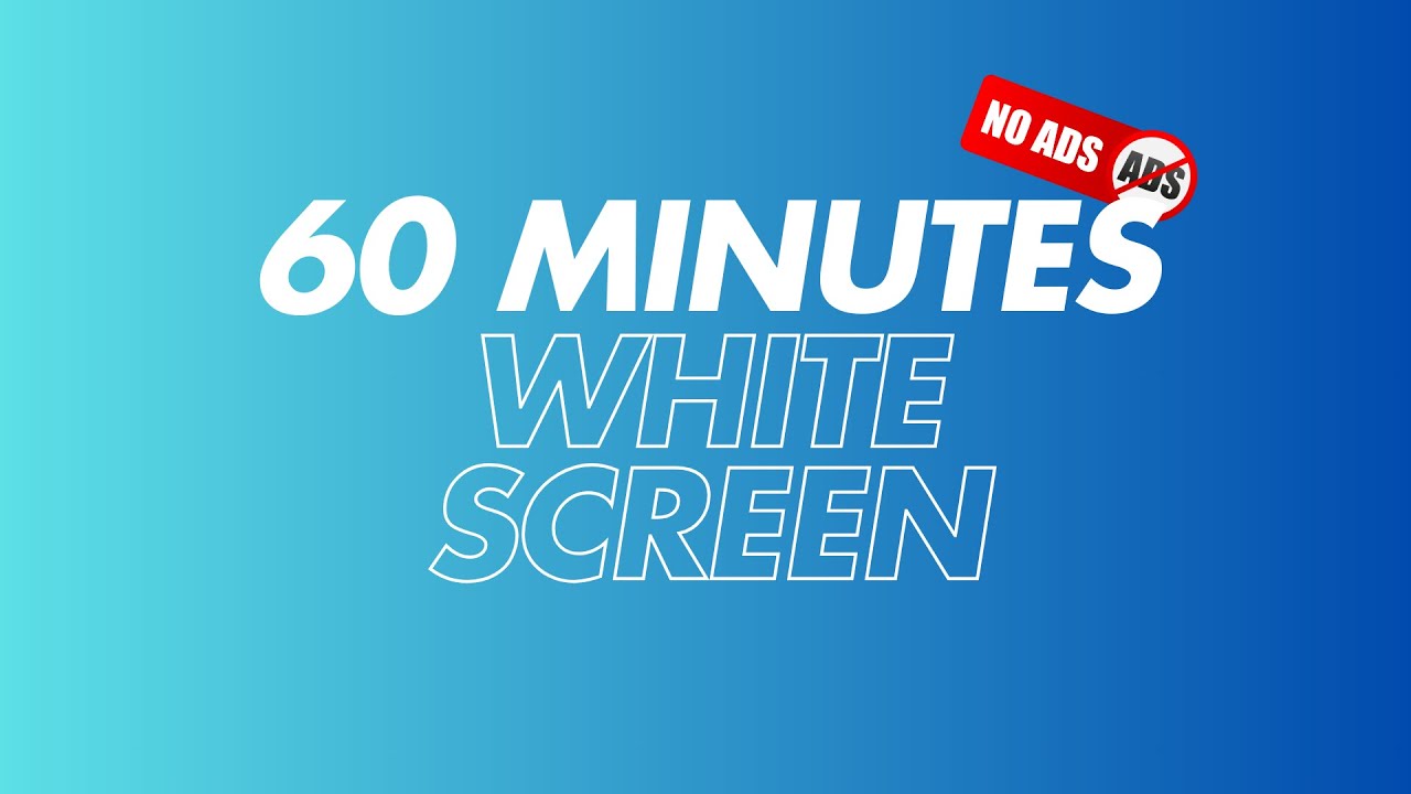 White Screen | 1 Hour of Clean White Light in HD | Minimalist, Silent ...