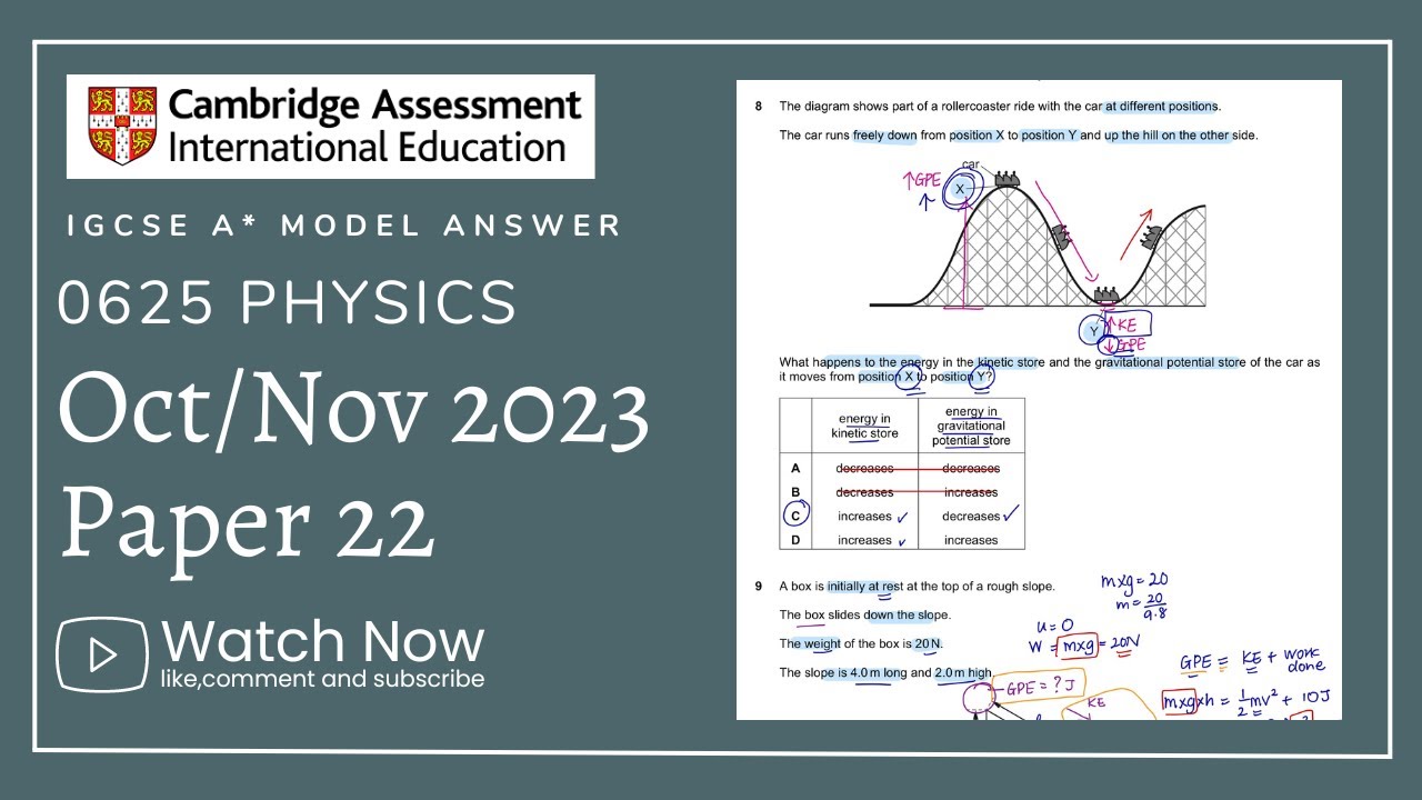 IGCSE Physics Paper 22 - Oct/Nov 2023 - 0625/22/O/N/23 (Q1-Q16) SOLVED ...