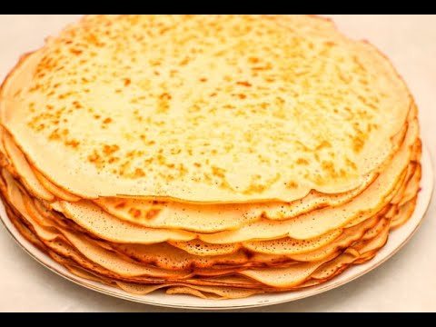 HOW TO MAKE BLIN - RUSSIAN PANCAKES RECIPE | КАК ПРИГОТОВИТЬ БЛИНЫ ...