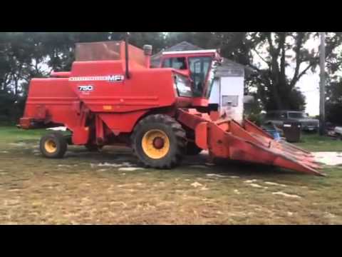 AC1253 - 1978 Massey Ferguson 750 Turbo Combine - YouTube