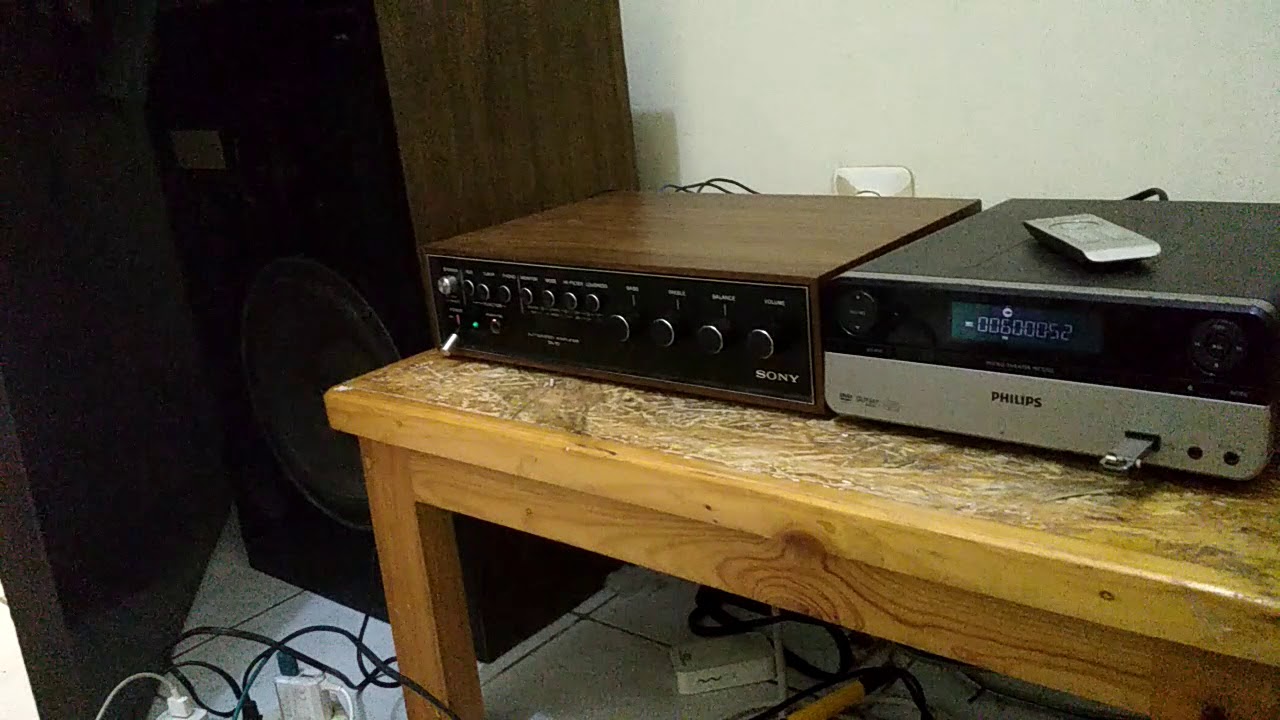 Amplifier sony TA-70 speaker jbl L40 - YouTube