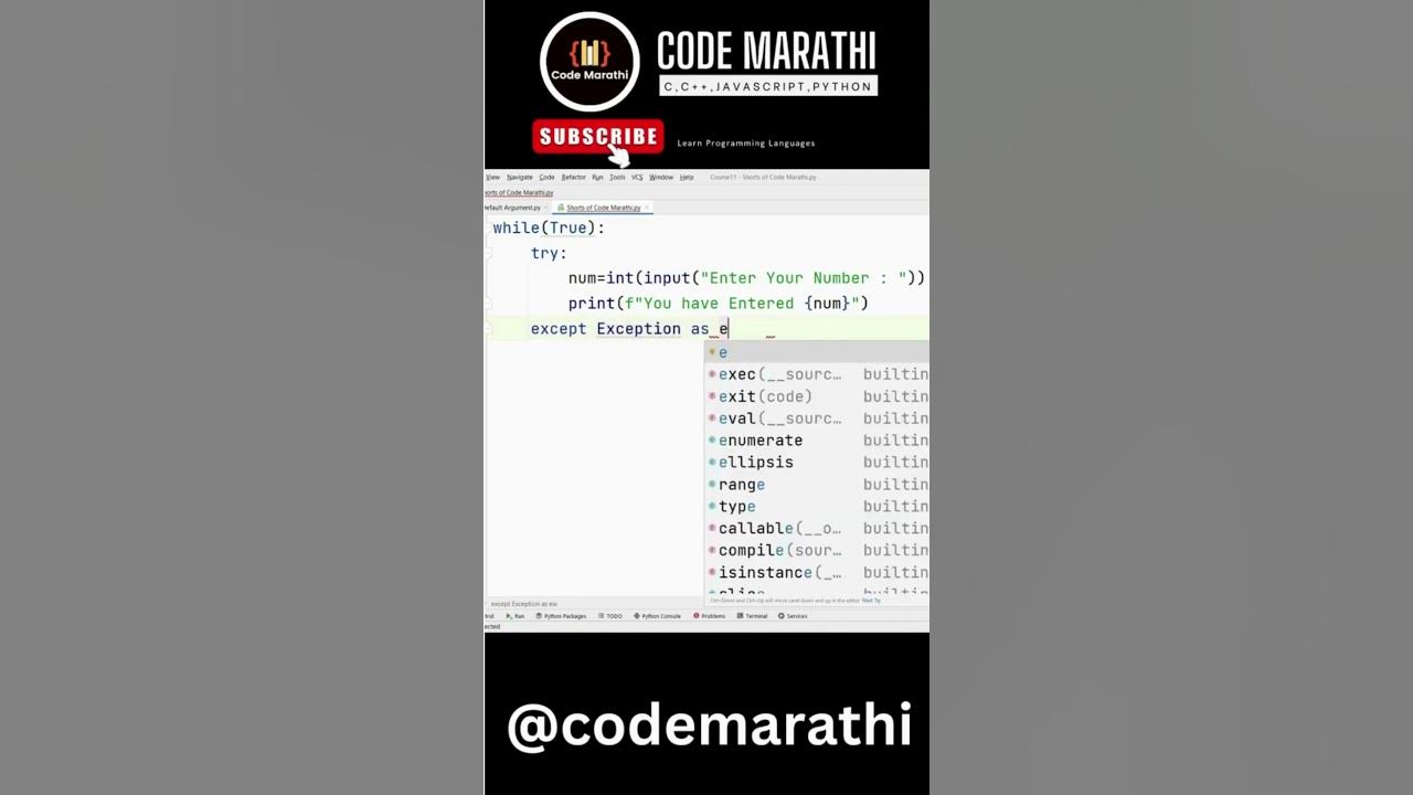 Check whether the value taken from user is integer or not in python @codemarathi #python - YouTube