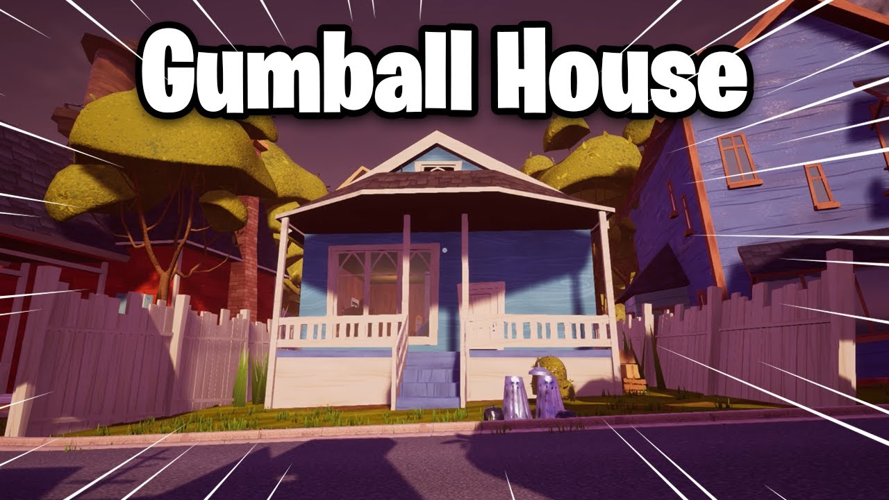 Hello Neighbor Gumball House Got Trapped in a Cartoon House - YouTube