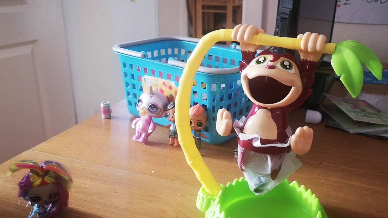 Lol OMG doll playing a game of monkey Munchin 😂 Part 1 - YouTube