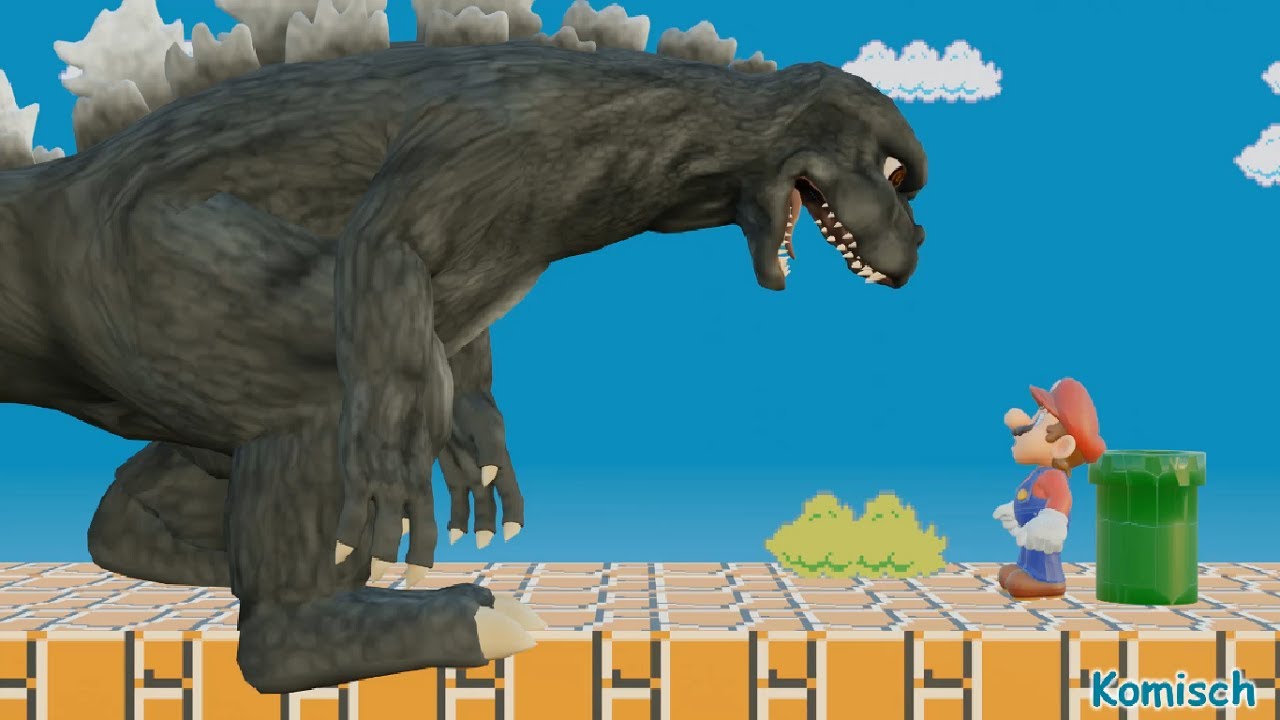 Mario vs Godzilla - Parody 3D - YouTube