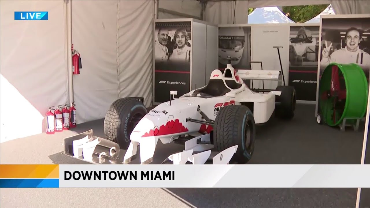 Formula 1 racecars on display at F1 Fan Festival Miami - YouTube