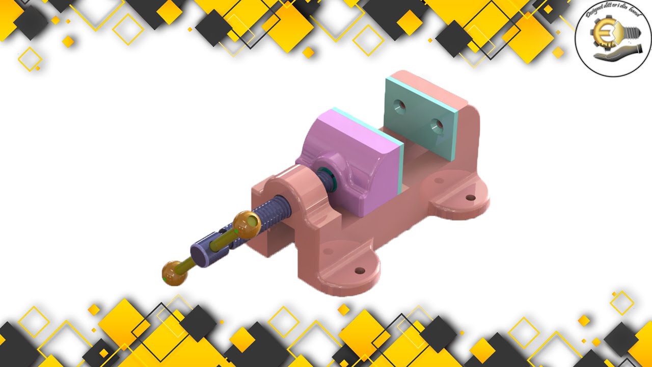 How You Can design Bench vise design By Solidworks 8K - YouTube