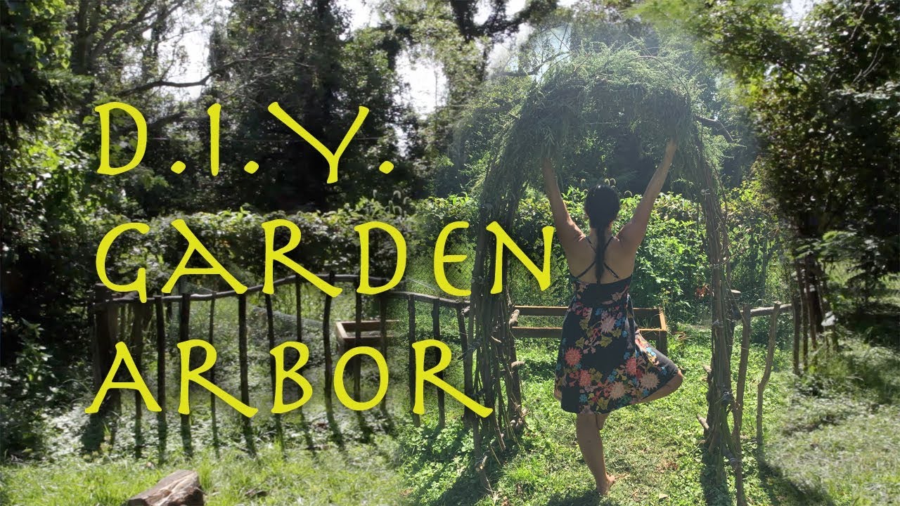 D.I.Y. Garden Arbor from sticks - YouTube
