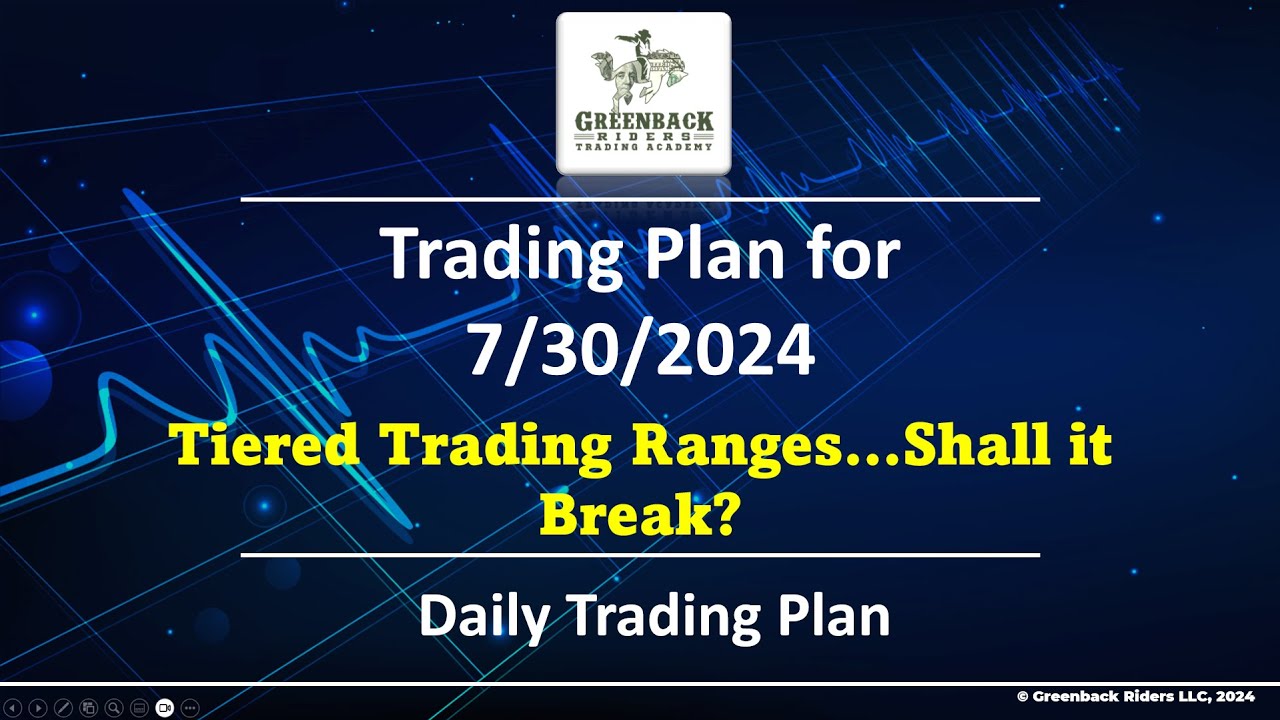 Tiered Trading Ranges…Shall it Break? July 30th Trade Plan – July 26 ...