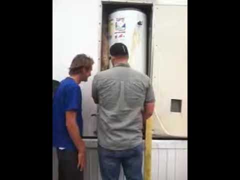 moving a water heater - YouTube