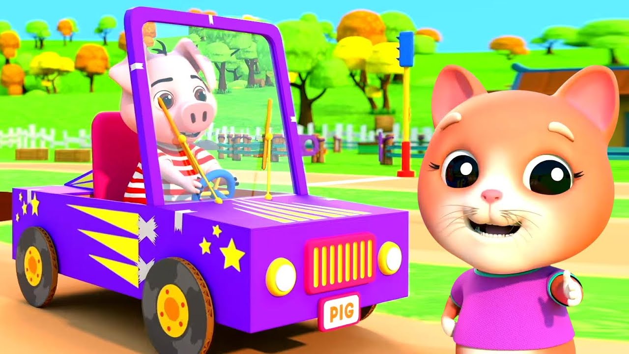 Wheels On The Car Go Round And Round + More Preschool Rhymes And Kids ...