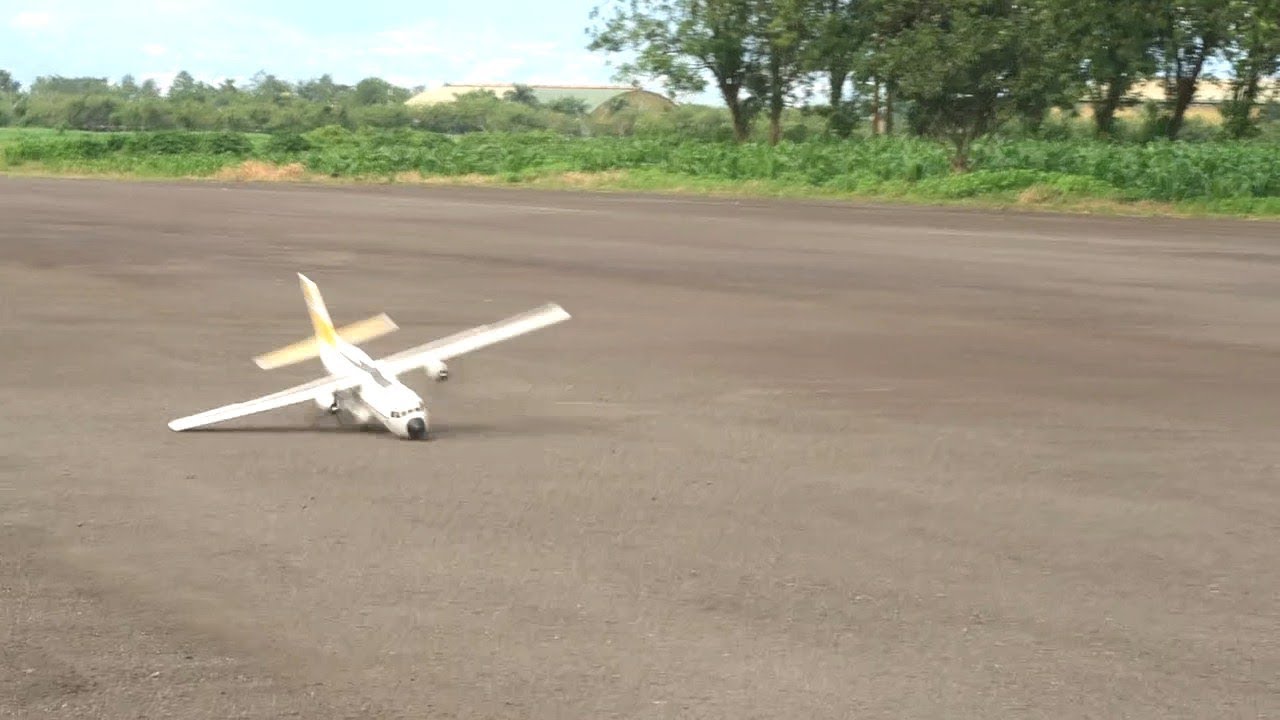 Maiden Flight of RC Airplane C-160 Transall - YouTube