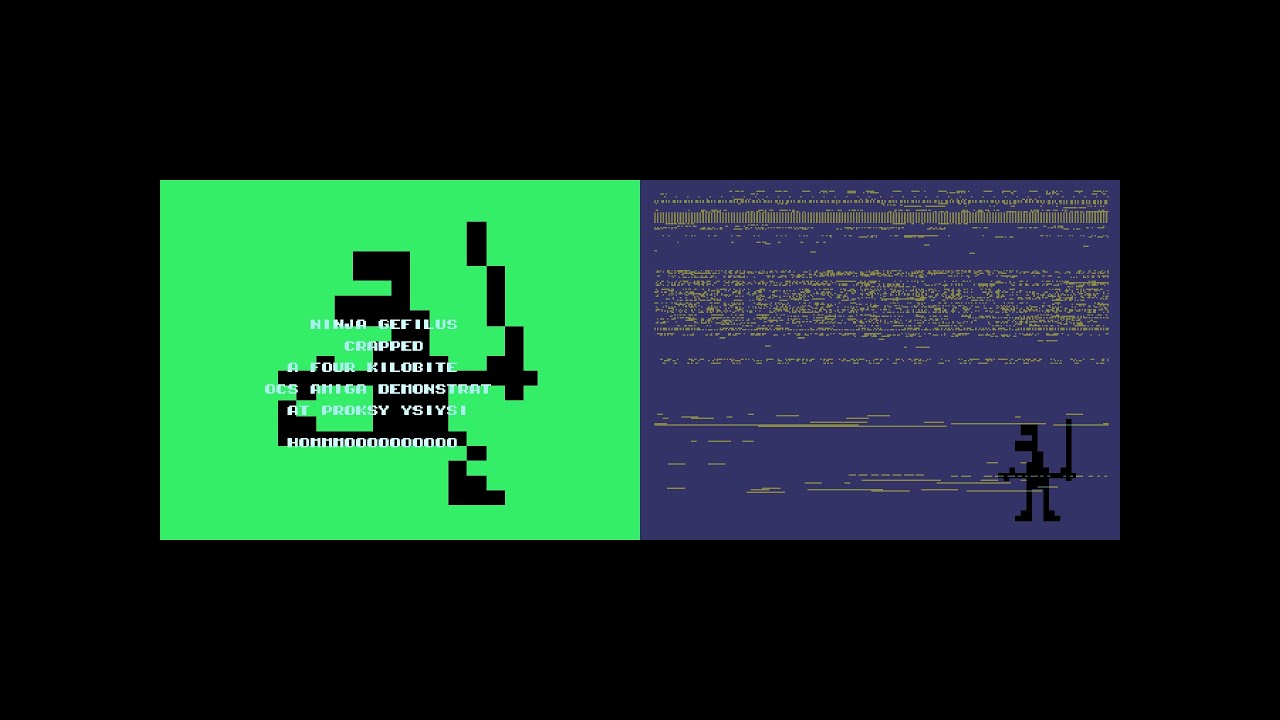 AMIGA-Demo "Ninja Gefilus: Ngfl-Super (4k Intro)" - YouTube