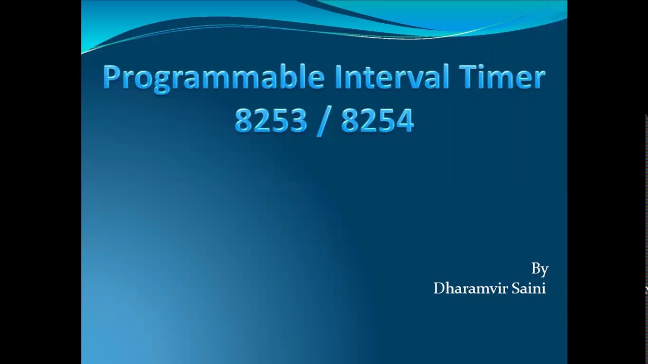 8253 Programmable Interval Timer - YouTube