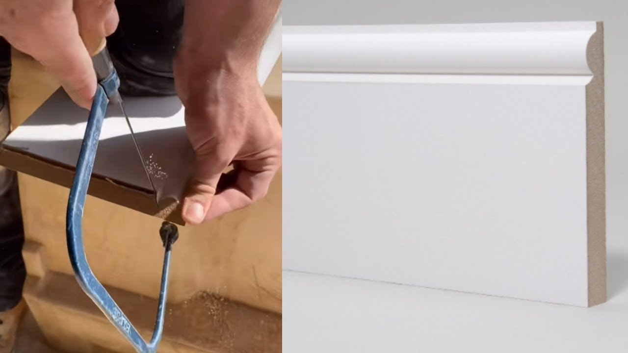 How to cut a Torus skirting board Internal Scribe - YouTube