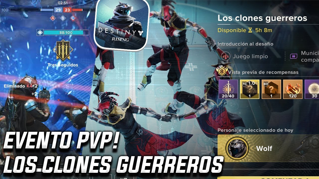 NUEVO EVENTO PVP!! LOCURA EN LOS CLONES GUERREROS | DESTINY RISING ...