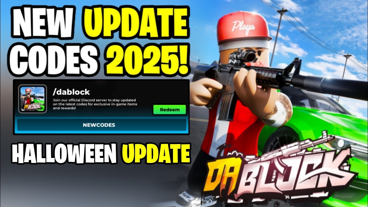 *NEW* ALL WORKING HALLOWEEN UPDATE CODES FOR DA BLOCK IN 2025! ROBLOX ...