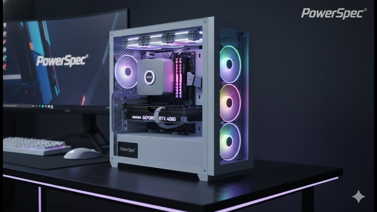 PowerSpec G523 Gaming PC ️ Valentine’s Day Desktop | AMD 7600X3D + RTX ...