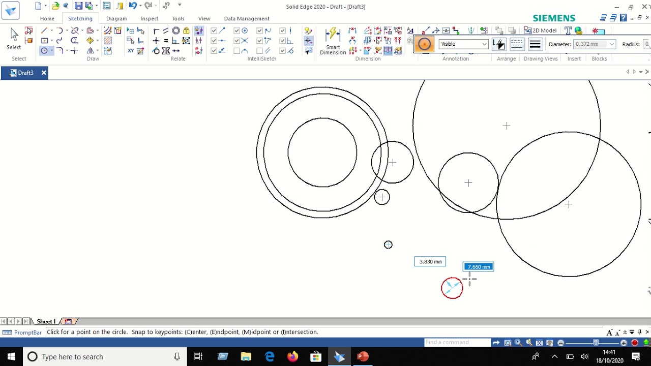 Concentric Relation at Solid Edge - YouTube