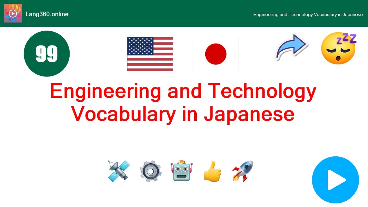 Lesson 35: Engineering and Technology Vocabulary in Japanese (Lang360 ...