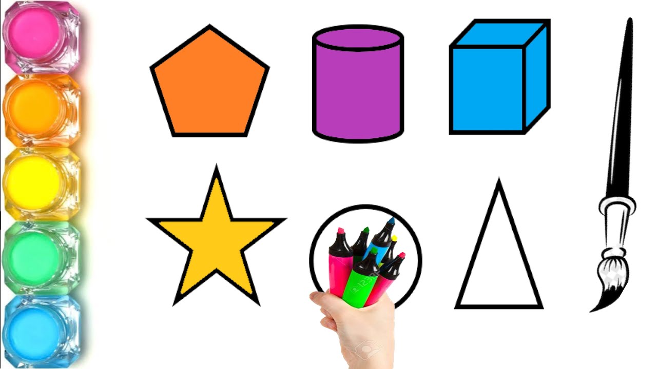 Preschool Learning Videos Let's Learn Geometric Shapes in English | Tutorial Videos for Kids # ...