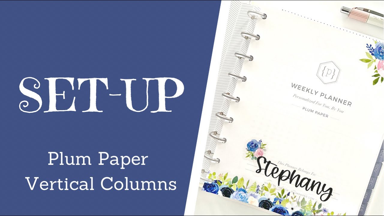 SETUP Plum Paper Vertical Columns | 2022 Plum Paper | Classic Discbound ...