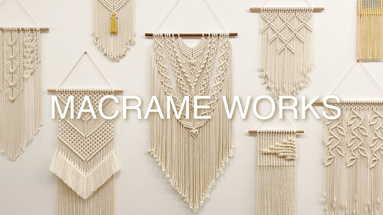 DIY | MACRAME WORKS 5 | 마크라메 작품 5 - YouTube
