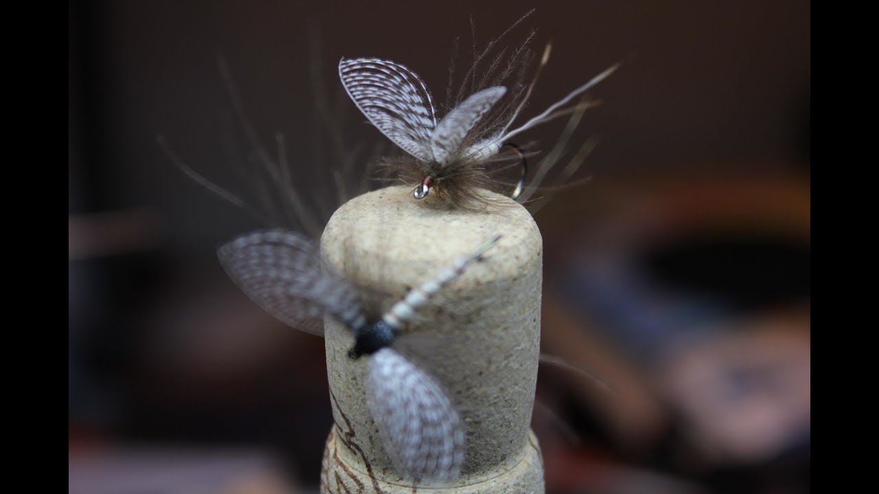 Mayfly with wally wing (dry fly) - YouTube