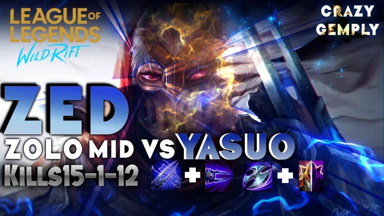 Zed Perfect Lol Wilrd Rift Mobile | Unlimited Skills - YouTube
