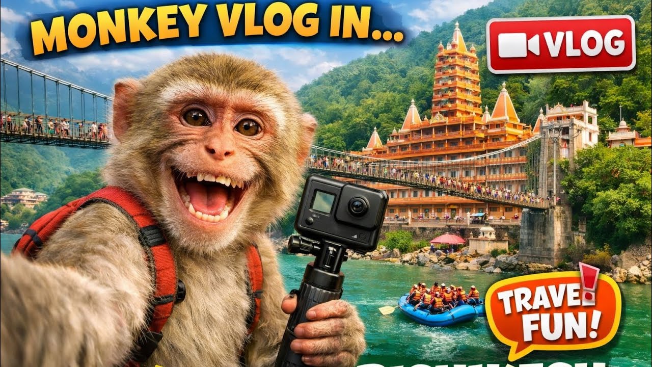 Monkey vloging in risikesh..😆🙂🙏#monkey #monkeyvlog - YouTube